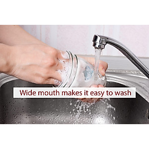 Wide Mouth Mason Jars 32 oz. (4 Pack) - Quart Size Jars with Airtight Lids and Bands - Made in USA - for Canning, Fermenting, Pickling, or DIY Decors and Projects - Bundled with Jar Opener