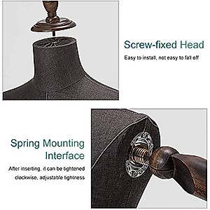 Tailors Dummy Mannequins Male Mannequin Torso with Detachable Flexible Arms and Hands, Removable Pants and Shoe Rack - PP Plastic Material - Including Wooden Base Dressform Mannequin