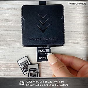CFexpress Type A and SDXC/SDHC UHS-II Card Reader with Two Slots | USB 3.2 Gen 2 | by ProGrade Digital (PG09)