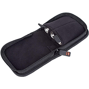 Pro Tec Protec Trumpet/Small Brass Multiple (3-Piece) Nylon Mouthpiece Pouch with Zipper Closure, Model A219ZIP,Black