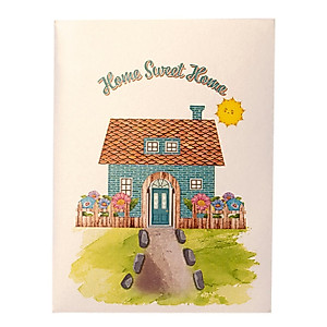 iGifts And Cards Home Sweet Home 3D Pop Up Greeting Card - Cool Housewarming Present, House Surprise Gift, Homeowner Appreciation, Homecoming Celebration, Welcome Neighbor, Moving Announcement - 6x8