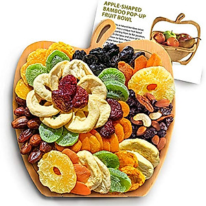 A Gift Inside Apple Dried Fruit Gift Tray Turns into Fruit Basket, Dried Fruit & Trail Mix, Corporate Gifting, Holiday Gifting, 1 Count