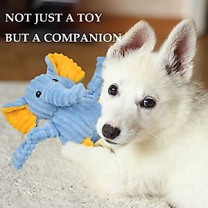 LECHONG 5 Pack Tough Dog Toys Stuffed Squeaky Dog Toys Assortment Plush Animal Dog Toy Value Bundle Puppy Pet Dog Toys for Small Medium Large Dogs