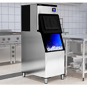 YITAHOME Commercial Ice Maker Machine 550LBS/24H with 360 LBS Storage Bin, Industrial Ice Machine with Ice Scoop & Bucket, Stainless Steel Industrial Ice Maker for Restaurant Bar Business Cafe Shop