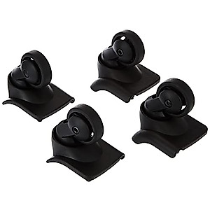 Amazon Basics Softside Replacement Luggage Suitcase Spinner Wheels, Pack of 4, One Size, Black