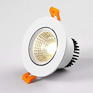 PEHUB LED Round Spotlight Downlight Aluminum Recessed Ceiling Spot Lamp Ultra Bright Integrated Grille Cabinet Commercial Clothing Smallpox Embedded Illumination High Brightness (Color : 6000K White