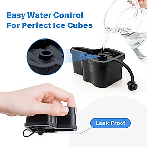 Middle Finger Ice Cube Mold, Easy-Release Silicone, Fun Shapes, Leak, Reusable, Dishwasher Safe, BPA Free, Idea for Whiskey, Cocktails, Coffee, Drinks, and Funny Middle Finger Present (Black)