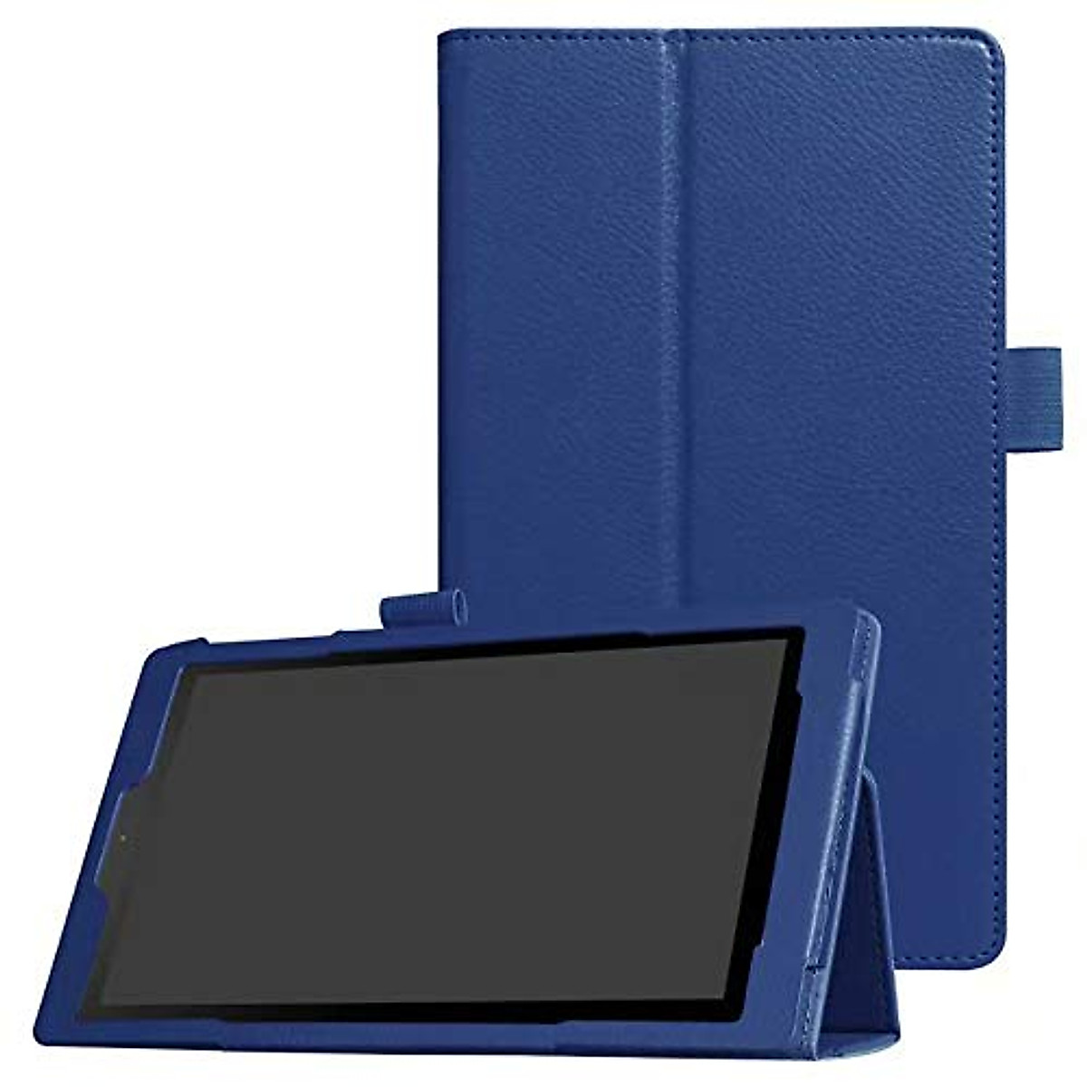 for Amazon Kindle Fire HD8 7th 8th Generation (2017/2018 Release Version) Tablet Cover,Ultra Slim Lightweight Folio Stand Leather Case for Kindle Fire HD 8 7th 8th Gen 8inch (Li-Black)