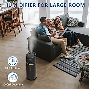 Humidifiers 2.4Gal / 9L Humidifiers Large Room 1000 sq.ft Large Humidifiers for Home Top Fill Humidifier for Bedroom Quiet Night Light 24H Timer Essential Oil Diffuer Humidifier for Nursery Baby Home