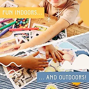 Find and Seek Scavenger Hunt Game Kids Ages 4-8 from Magma Games - Outdoor Activities for Kids Ages 4-8 - Card Based Camping Games - Charades for Kids Activities for Kids - Nature Seek & Find It Game