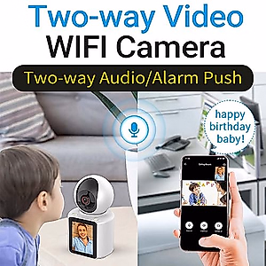 CIAJIE Two-Way Video Camera 2.8-inch Screen,Pet Camera,Dog Camera,Indoor Home Nanny Camera,Baby/Elder/Nanny/Dog/Pet Camera with Phone App(Im Cam),360°Smart Security Camera,1080p HD