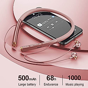 TOUMENY Sports Wireless High-Power Bluetooth 5.0 Headset Portable Hanging Neck Headset High-Definition Sound Quality