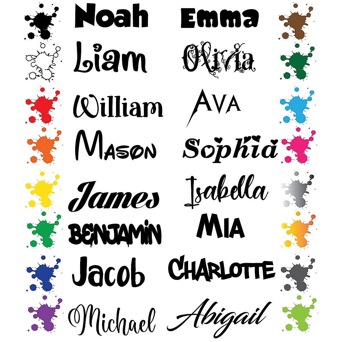 Crazy Wall Decals Personalized Custom Font Name Decal Sticker Compatible with Yeti RTIC Tumbler Cup - Laptop - Phones - RV - Boats - Notebooks - Vehicles - Design Your Own - Custom Vinyl Sticker