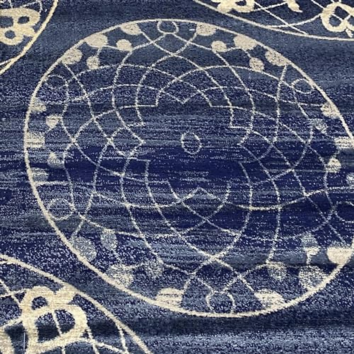 LUXE WEAVERS Cambridge 4073 Blue 8x10 Mandala Rug