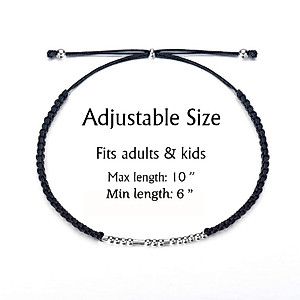 Shonyin Fuck Off Morse Code Bracelets friendship Matching Adjustable Bracelet Set Dainty Funny Galentines Day Jewelry White Elephant Gifts for Men Women Best Friendship 2 Pcs