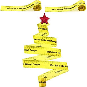 Gejoy 2 Rolls 2 Inch x 150 ft Baby Shower Measure Belly Tape Baby Shower Games Tummy Measure Game for Halloween Baby Shower Party Supplies