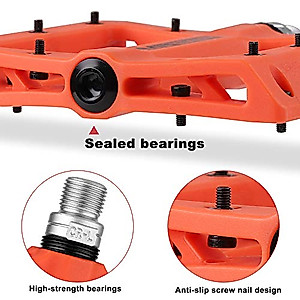 Imrider MTB Mountain Bike Pedal Lightweight Nylon 9/16 Inch for BMX Road MTB Bicycle