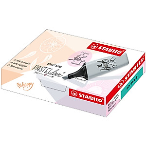 Highlighter - STABILO BOSS MINI Pastellove - Box of 10 - Touch of Turquoise