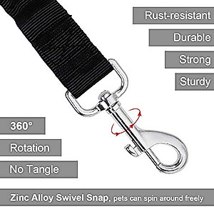 Vastar Dog Seat Belt Harness, 2 Packs Pet Dog Seat Belt Leash Adjustable Dog Cat Safety Leads Harness, Vehicle Car Seatbelt Harness for Pets with Elastic Nylon Bungee Buffer for Shock Attenuation