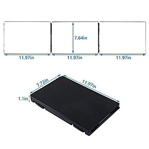 HIEEY 3 Way Mirror for Hair Cutting,360 Trifold Mirror with Height Adjustable Telescoping Hooks,and 5X Magnification Mirror,for Makeup, Hair Styling