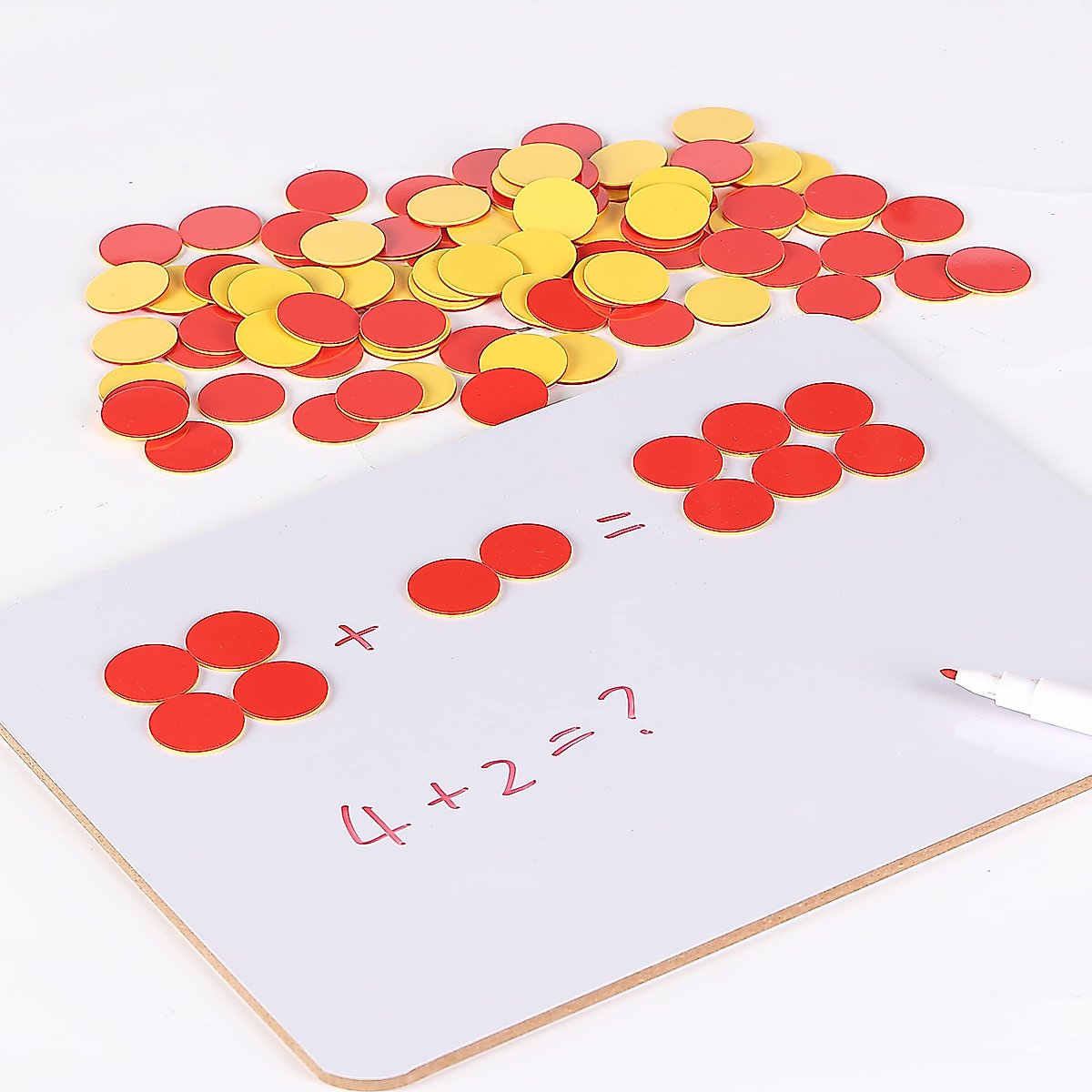 Mr. Pen- Two Color Counters, 100 pcs, Counters for Kids Math, Counters, Math Counters, Red and Yellow Counters, Math Counters for Kids, Counting Chips, Counters for Math