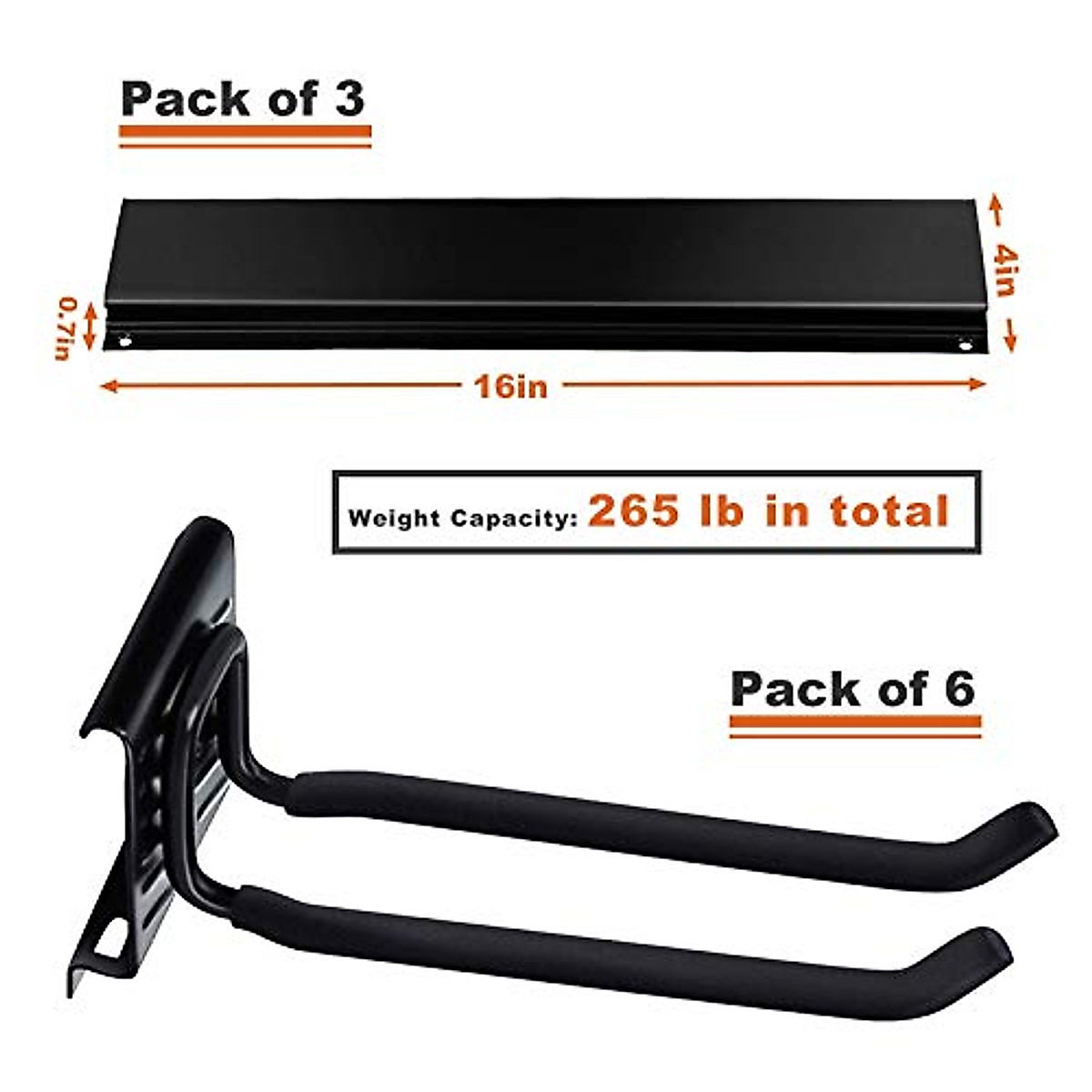 Wallmaster 8-Bin Storage Bins Garage Rack System & Garage Storage Tool Organizer System Heavy Duty Tools