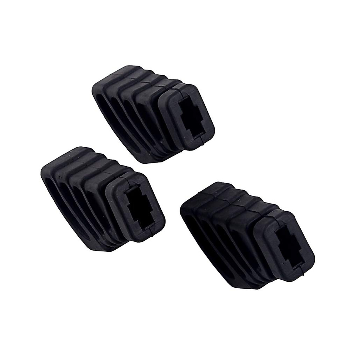 HEALLILY Drum Rubber Feet for Drum Hardware Cymbal Stand Rack Bracket Percussion Parts Size L 3pcs (Black)