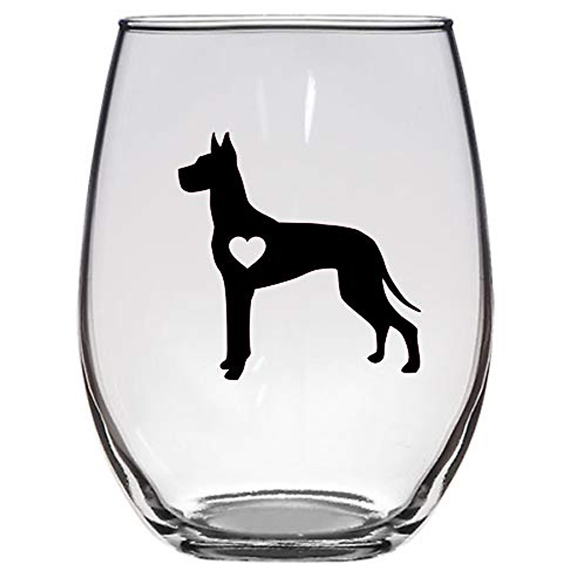Laguna Design Co. Great Dane Wine Glass, 21 Oz, Great Dane Gift, Dog Mom, Dog Lover