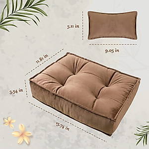 M&G House Newborn Photography Props Mattress Pillow Photo Prop Floor Pillow Seating Pillow Baby Photoshoot Props Pillow Mat Baby Photo Props Pillow(Brown)