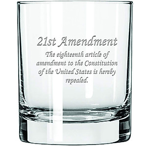 Lucky Shot - 2nd Amendment Whiskey Glass | Novelty Old Fashioned Wine Glasses | American USA Patriotic Scotch Glass | Old Fashioned Wine Glass Gifts | Gift for Him (11 oz)