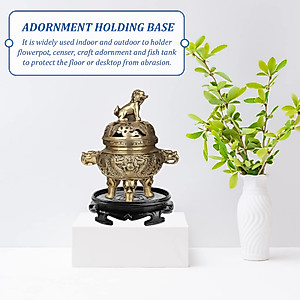 GANAZONO Indoor House Plants 1pc Imitation Solid Wood Flower Bracket Flowerpot Decorations Resin Fish Tank Base Stand