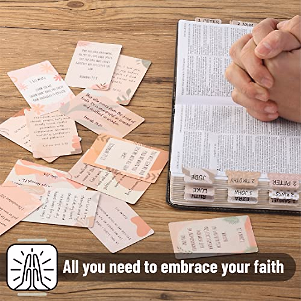 70 Unique Bible Verse Prayer Cards | Boho Theme | Mr. Pen