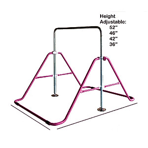 JungleKids Expandable Gymnastics Bars Junior Training Kip Bar Adjustable Height Horizontal Bars Children Folding Training Monkey Bars Child Gym Climbing Tower Playground Balance Bar for Kids Gymnasts
