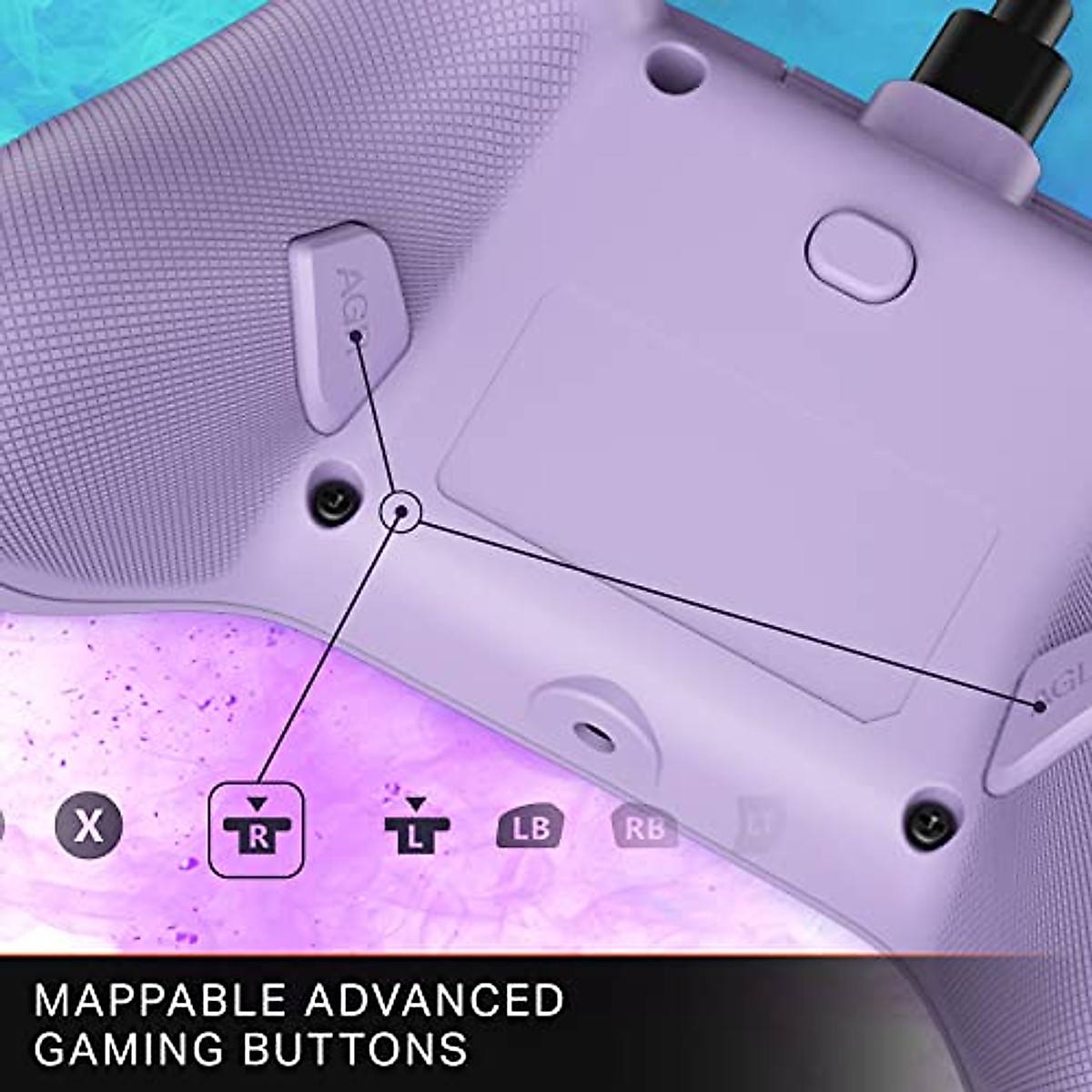 PowerA Nano Enhanced Wired Controller for Xbox Series X|S - Lilac, portable, compact, gamepad, video game, gaming controller, works with Xbox One and Windows 10/11