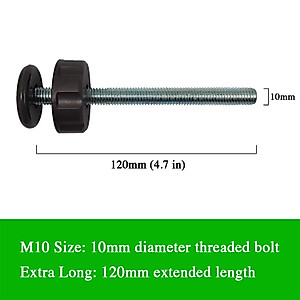 Baby Gate Guru Extra Long M10 (10mm) Spindle Rods + Small Wall Protectors Bundle (Bronze)