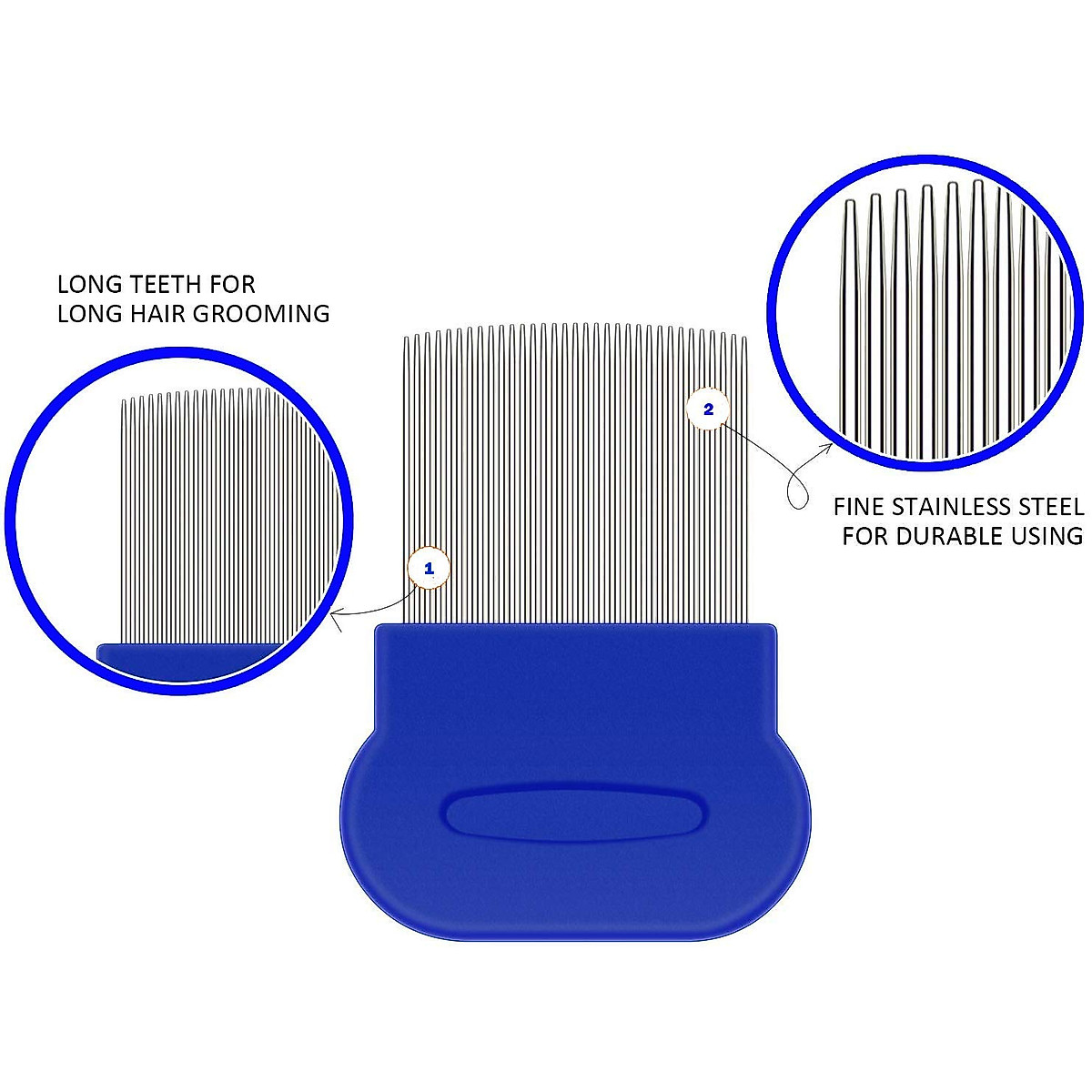 weback Best Flea Comb for Cats and Dogs Set