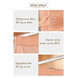 AARAINBOW 1 Pack Hanging Handbag Purse Organizer, Polyester Fiber+PVC Purse Bag Organizor 8 Pockets Wardrobe Closet Space Saving, Washable, 41L x 13.5W (B-Light Gray)