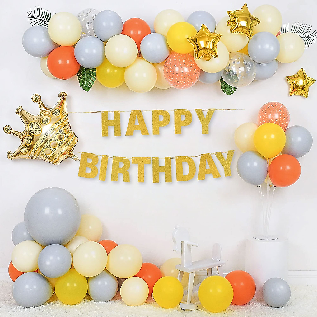 DIY Banner Kit with Letters Glitter Banner Letters Gold Customizable Birthday Banners Graduation Banner Custom Party Hanging Banner for Graduation Wedding Party Baby Shower Decoration (Gold)