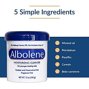 DSE Albolene Moisturizing Cleanser, Unscented, 12 Fluid Ounce
