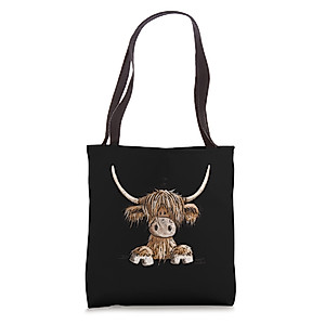 Scottish Highland Cattle Head I Highland Cattle Cow Fun Tote Bag