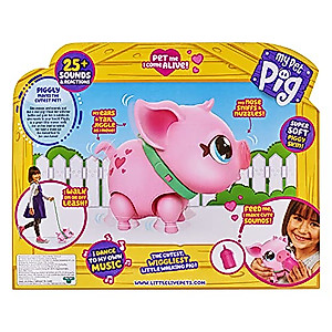 Little Live Pets - My Pet Pig: Piggly | Soft and Jiggly Interactive Toy Pig That Walks, Dances and Nuzzles. 20+ Sounds & Reactions. Batteries Included. for Kids Ages 4+