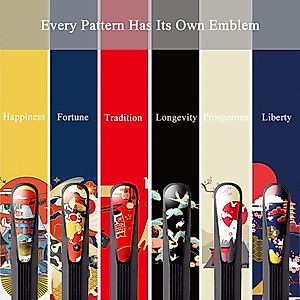 SUPJOYES 6 Pairs Fiberglass Chopsticks - Reusable Japanese Chopsticks Dishwasher Safe, Non-Slip Chop Sticks Multipack, 9.5 Inch