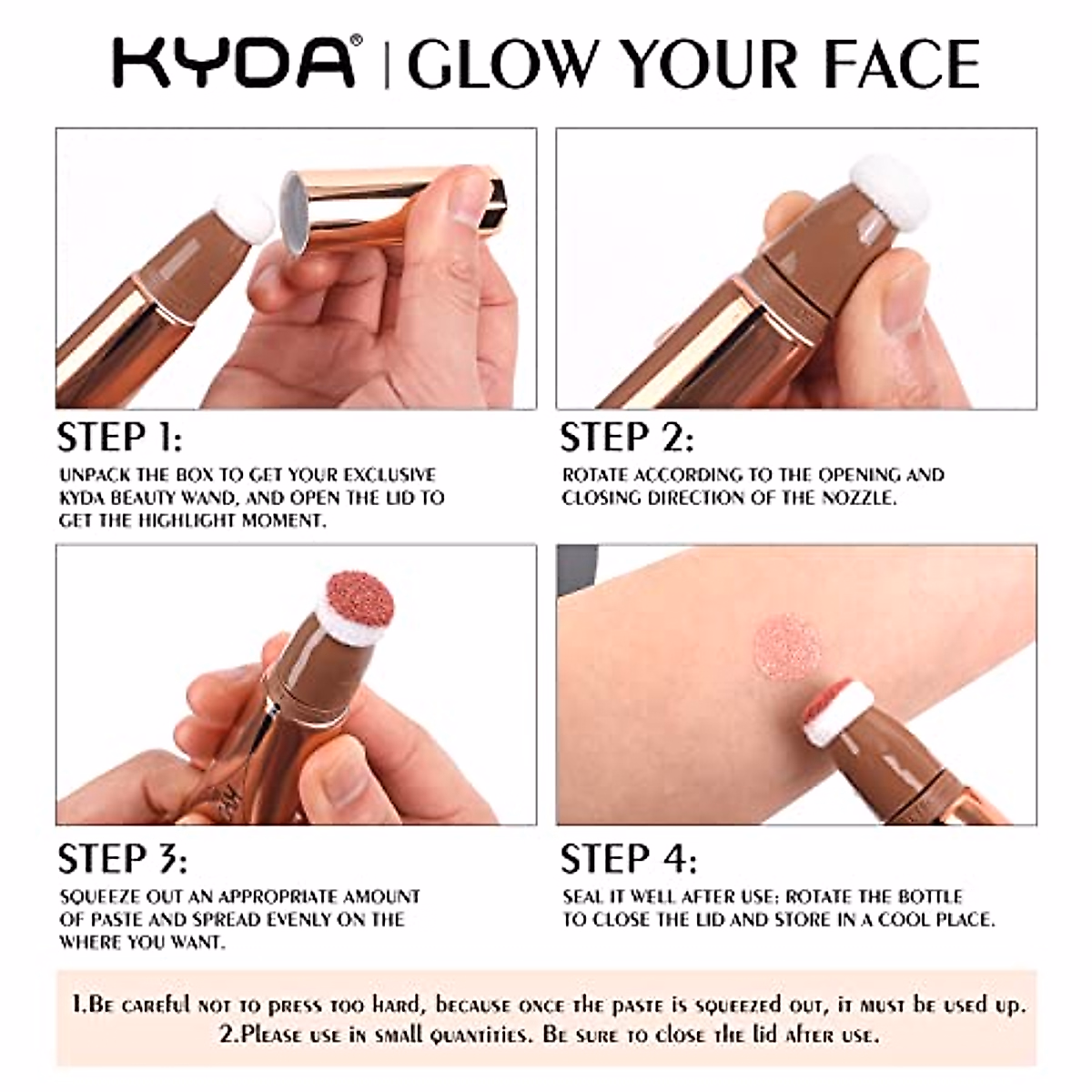 KYDA Contour Beauty Wand, Liquid Face Concealer Contouring with Cushion Applicator, High Coverage Natural Matte Finish, Lightweight Blendable Super Silky Cream Contour Stick, by Ownest Beauty-Medium