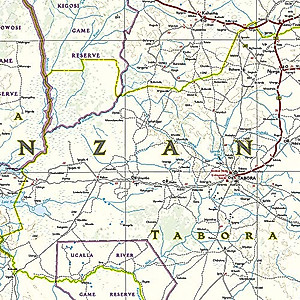 Tanzania, Rwanda, and Burundi Map (National Geographic Adventure Map, 3206)
