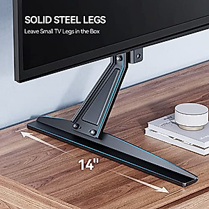PERLESMITH Universal Table Top TV Stand for 22 - 65 Inch Flat Screen, LCD TVs Premium Height Adjustable Leg Stand Holds up to 110lbs, VESA up to 800x500mm