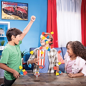 Moose Racing Popcorn Poppin' - for Ages 4+ | 2+ Players - Includes Popcorn Box with Timer, Die & Instructions - Fast-Paced Family Fun, Multi (91011)