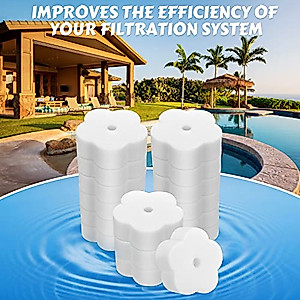 40 Pcs Hot Tub Sponge Spa Cleaning Sponges for Hot Tub Oil Absorbing Sponge Cleaning Scum Absorber for Spa, Bathtub and Swimming Pool to Soak up Oils Hot Tub Accessories(Floret Style)