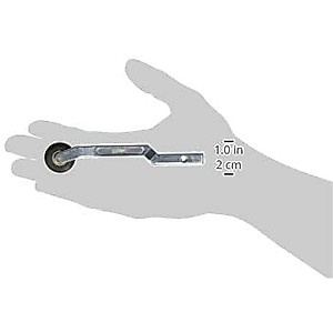 Dynabrade (11204) Contact Arm Assembly | 1" Diameter x 3/8" Wide, Radiused Rubber Wheel, Loose Belt Application | For 1/4" (6 mm) or 1/2" (13 mm) Wide x 18" (457 mm) Long Belts