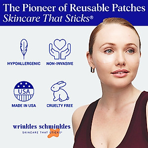 Wrinkles Schminkles Under Eye Patches - Rejuvenate Wrinkles with Medical Grade Silicone Reusable Anti-Wrinkle Patches for Under Eye Treatment, Banish Dark Circles (3 Pairs)