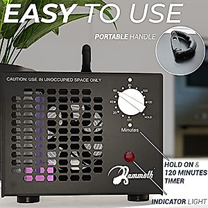 Mammoth 10,000mg Ozone Generator, Ozone Machine Odor Removal - Air Purifier for Odors in Home, Car, and Large Rooms (10,000mg)